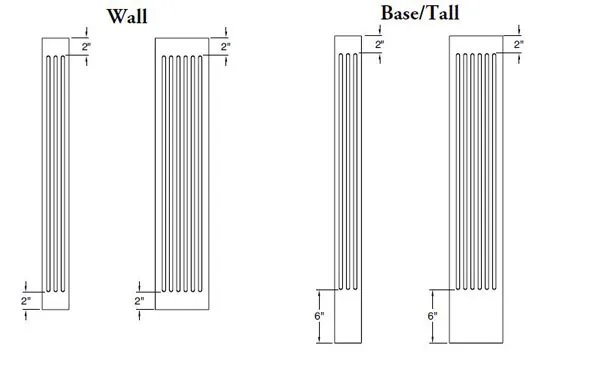 Fluted Fillers - With or Without Rosette - Cabinet Joint